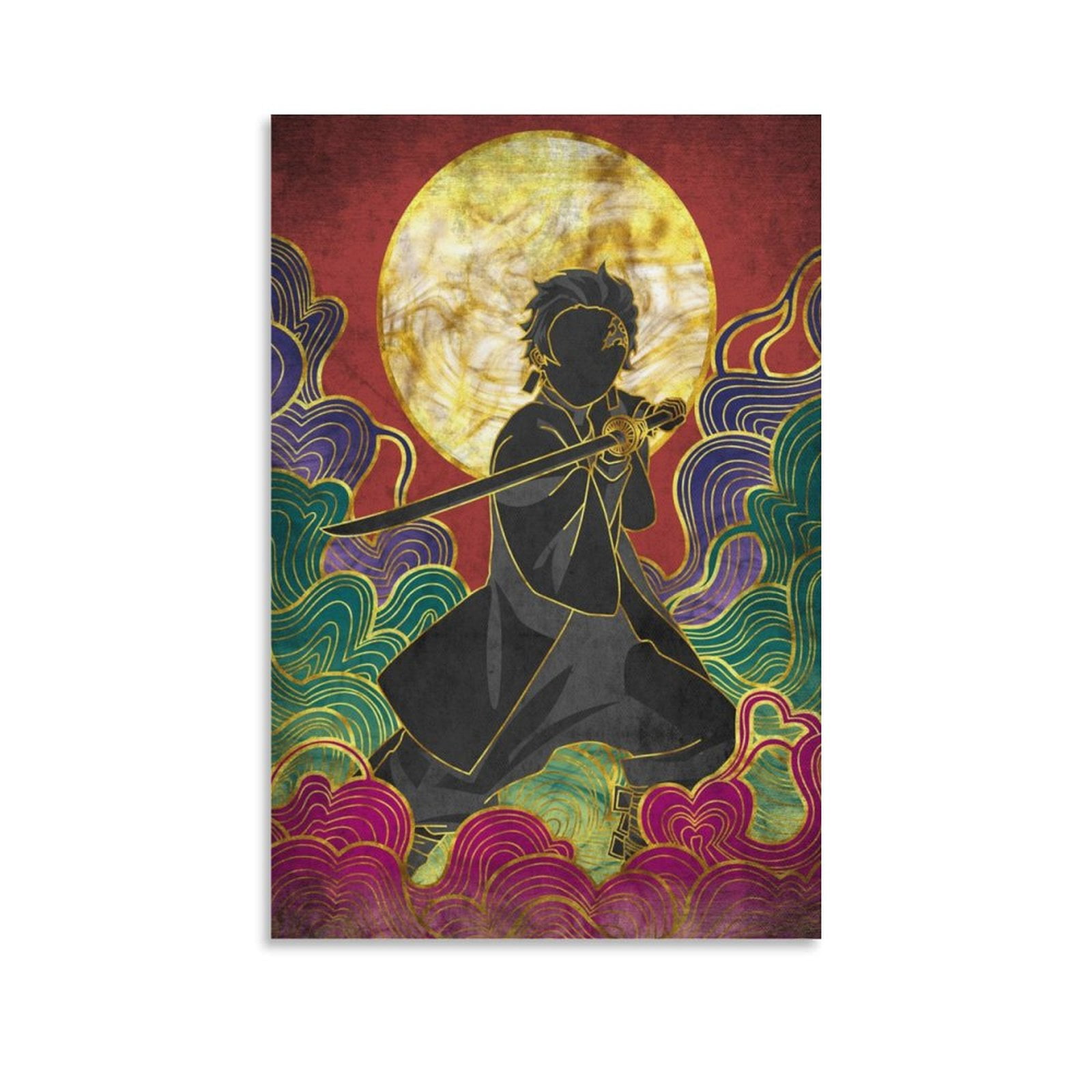 Tanjiro Kamado Room Aesthetic Poster Print Art Wall Painting Canvas ...
