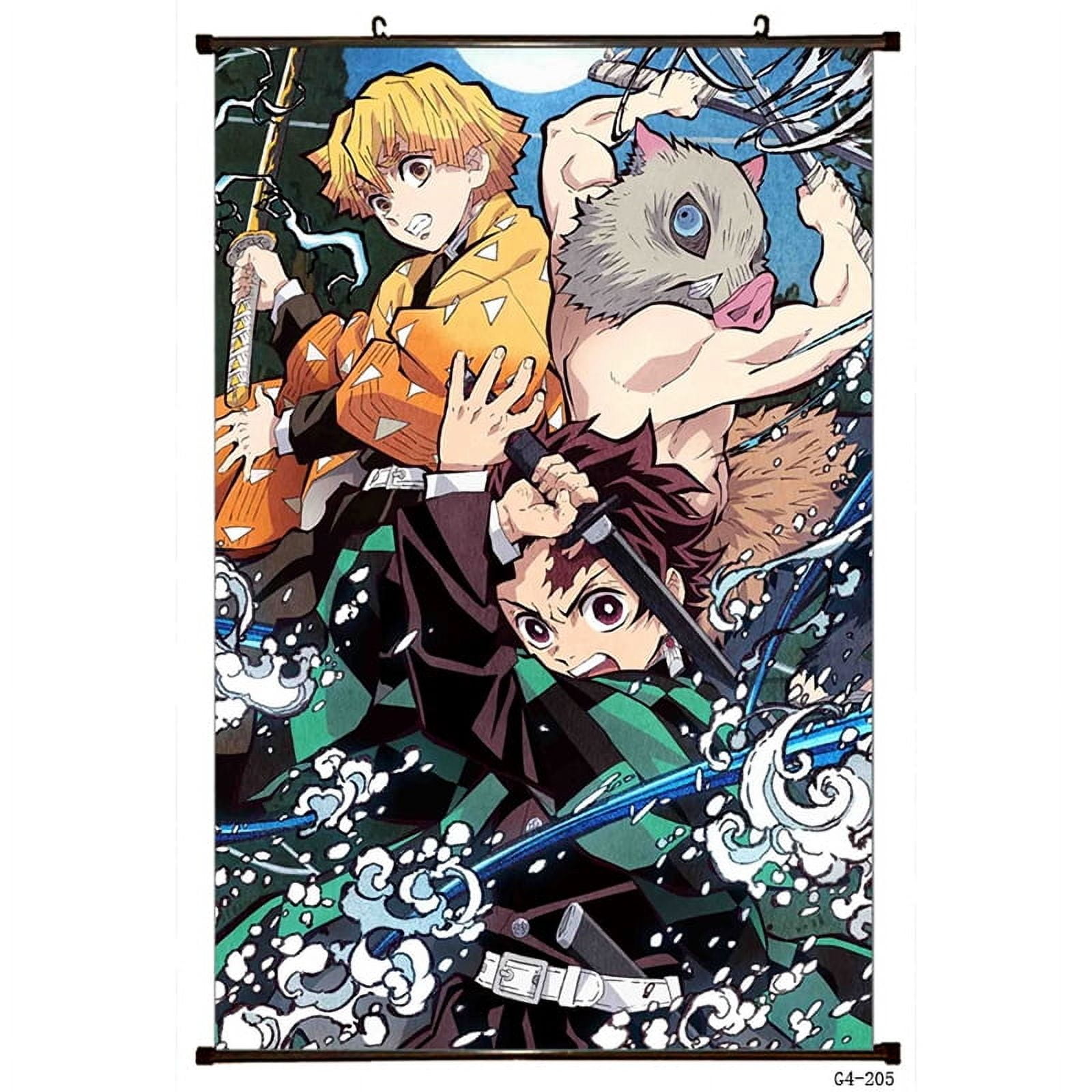Tanjiro Nezuko Inosuke Zenitsu - Demon Slayer 23x35" Wall Scroll ...