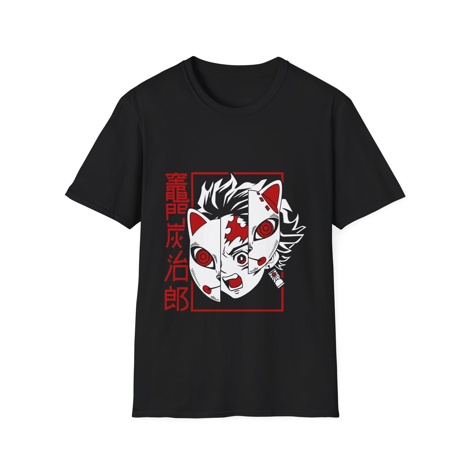 Tanjiro with mask Unisex Softstyle Tee, Anime Shirt, Demon Slayer T ...