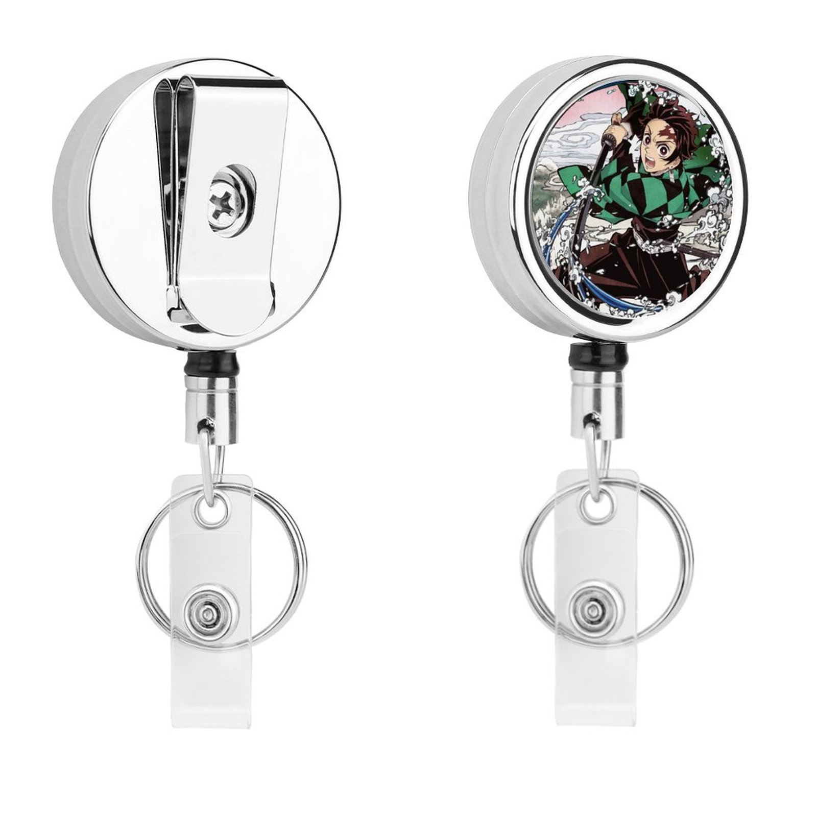 Tanjirou Kamado Kimetsu No Yaiba Retractable Badge Holder Reel Clip ...