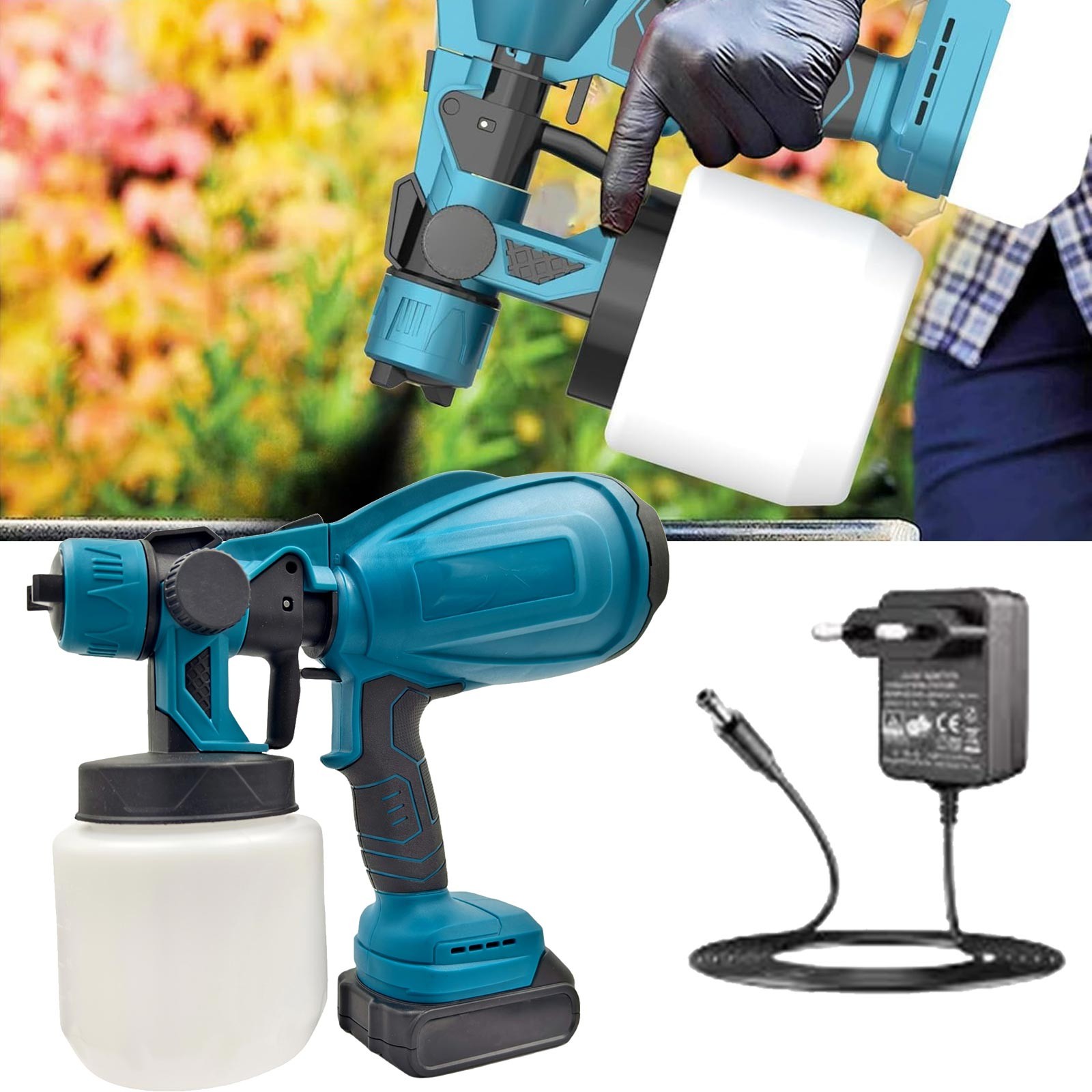 Tanjnj Clearance Cordless Paint Sprayer for Battery Electric Hvlp ...