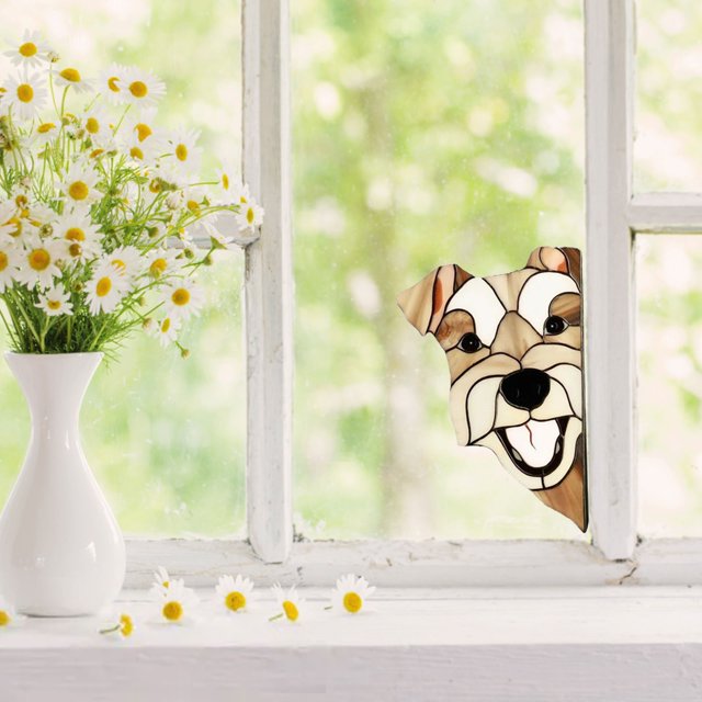 Tanjnj Clearance Funny Window Corner Decor Peeping Dog Funny Window ...
