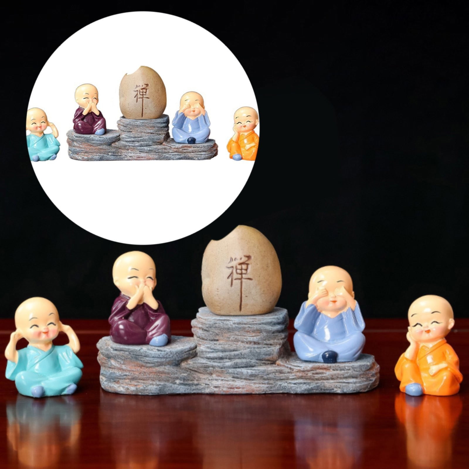 Tanjnj Clearance Halloween Decoration Little Monk Desktop Ornaments ...