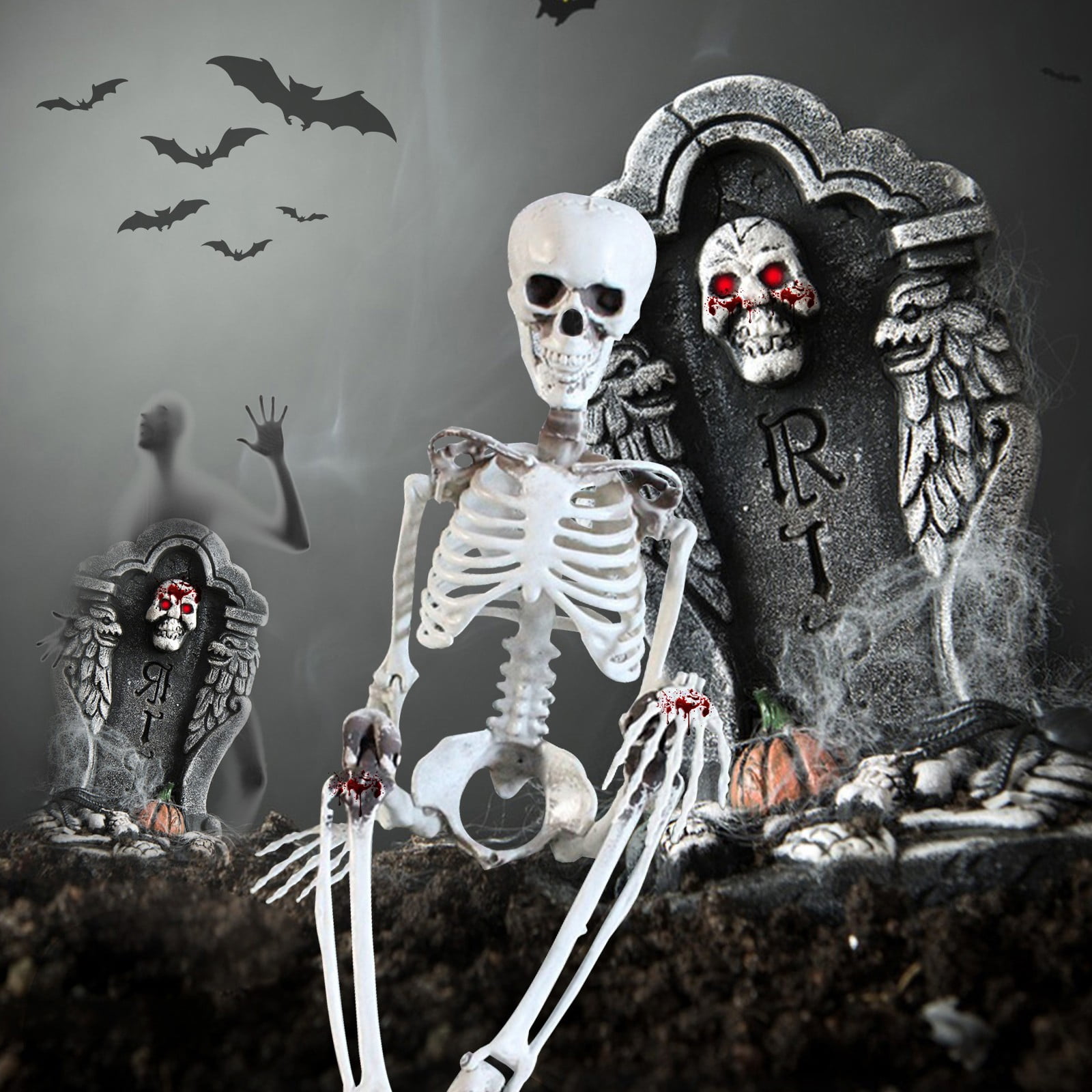 Tanjnj Clearance Halloween Skeleton Prop Deco Halloween Skeleton Life ...