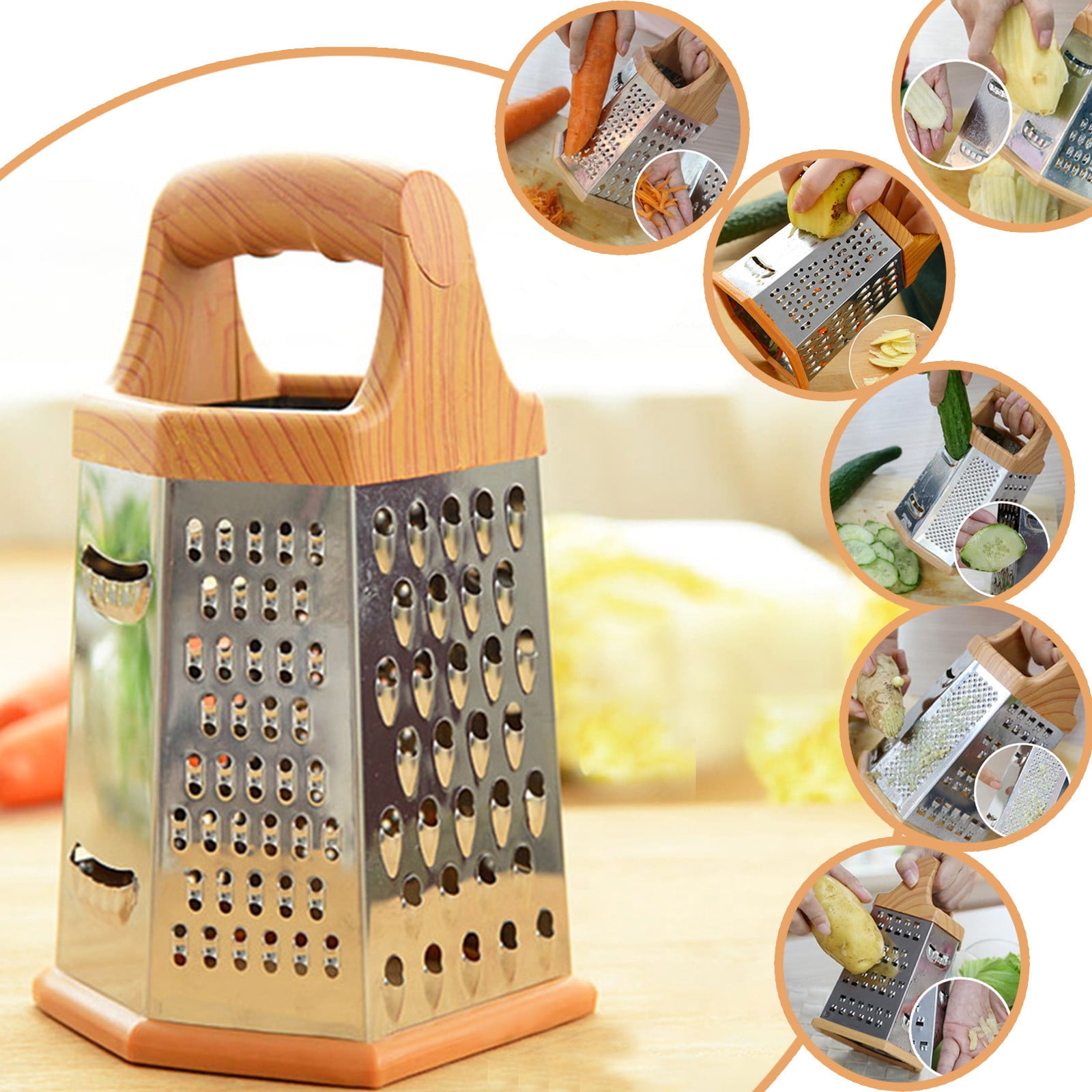 Tanjnj Kitchen Professional Cheese Grater Stainless Steel - Durable ...