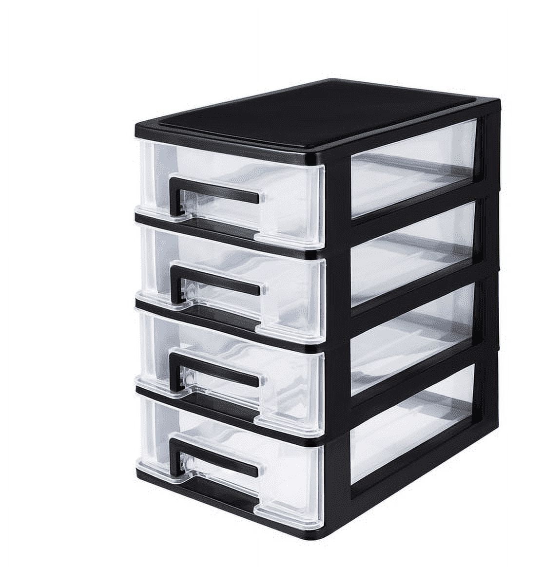 Tanjnj Storage Box Four Layer Storage Cabinet Plastic Drawer Type ...