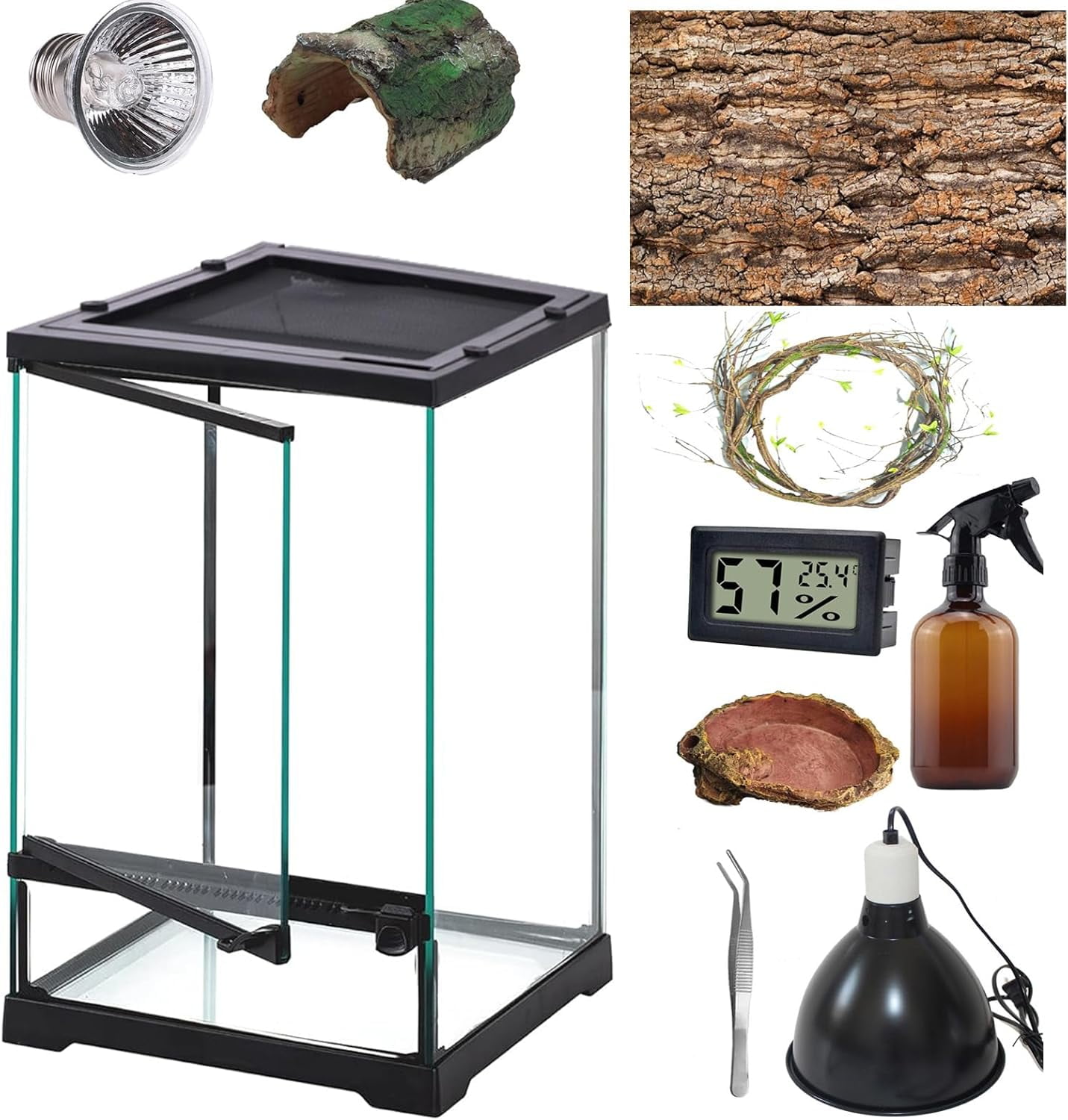 Tank (10 PCS) Front Opening Door 8"x8"x12" Amphibian Tank Starter Kit ...