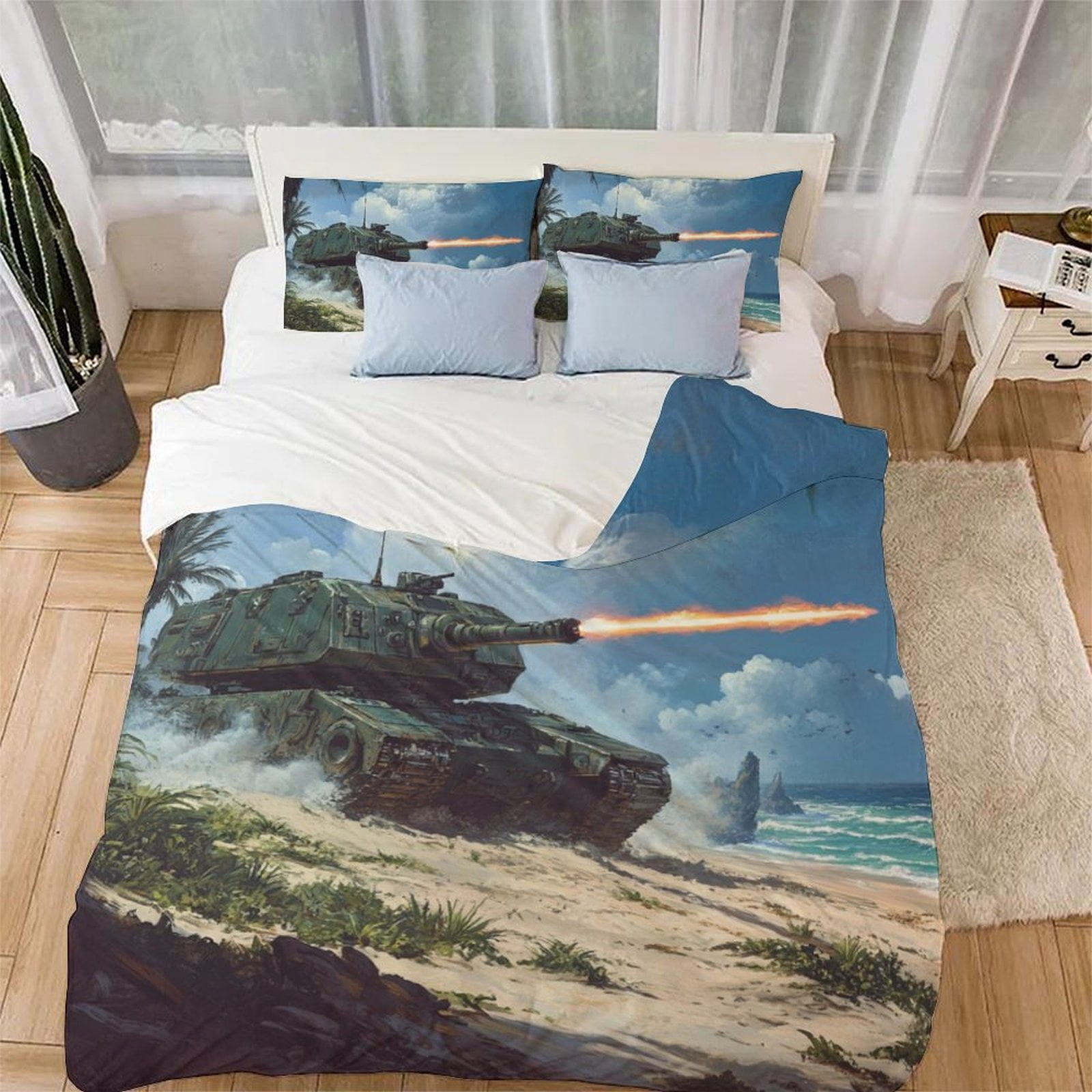 Tank Bedding Set 3D Printed Comforter Covers Duvet Cover Quilt Cover ...