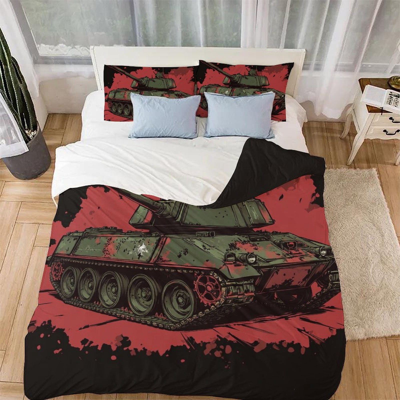 Tank Bedding Set 3D Printed Quilt Cover Comforter Covers Duvet Cover ...