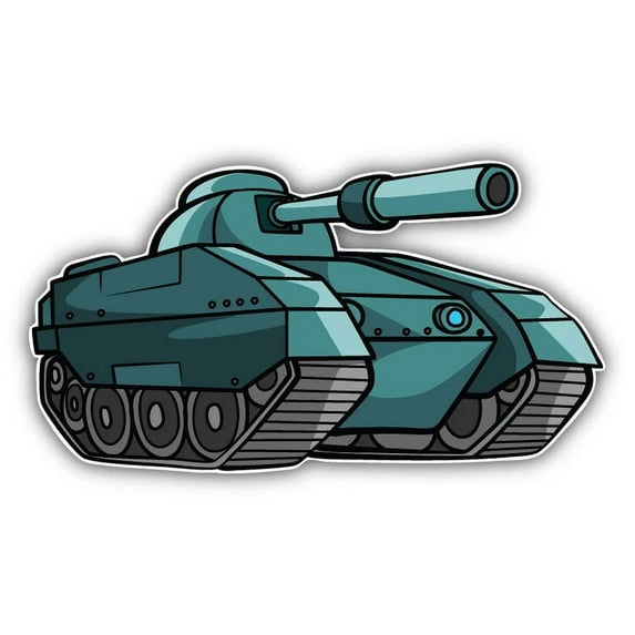 Tank Cartoon Sticker Phone Decal Water Bottle Stickers Car Decals ...