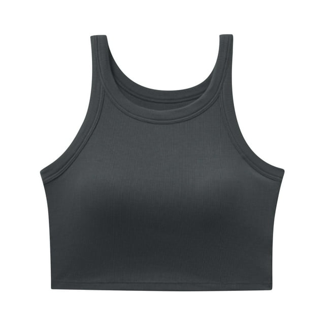 Tank Crop Top for Women Strap Short Camisole Athletic Sportwear Slim ...