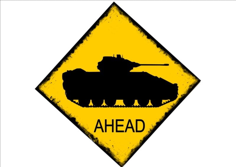 Tank Crossing Australian Style Road Sign Reproduction Vintage Style ...
