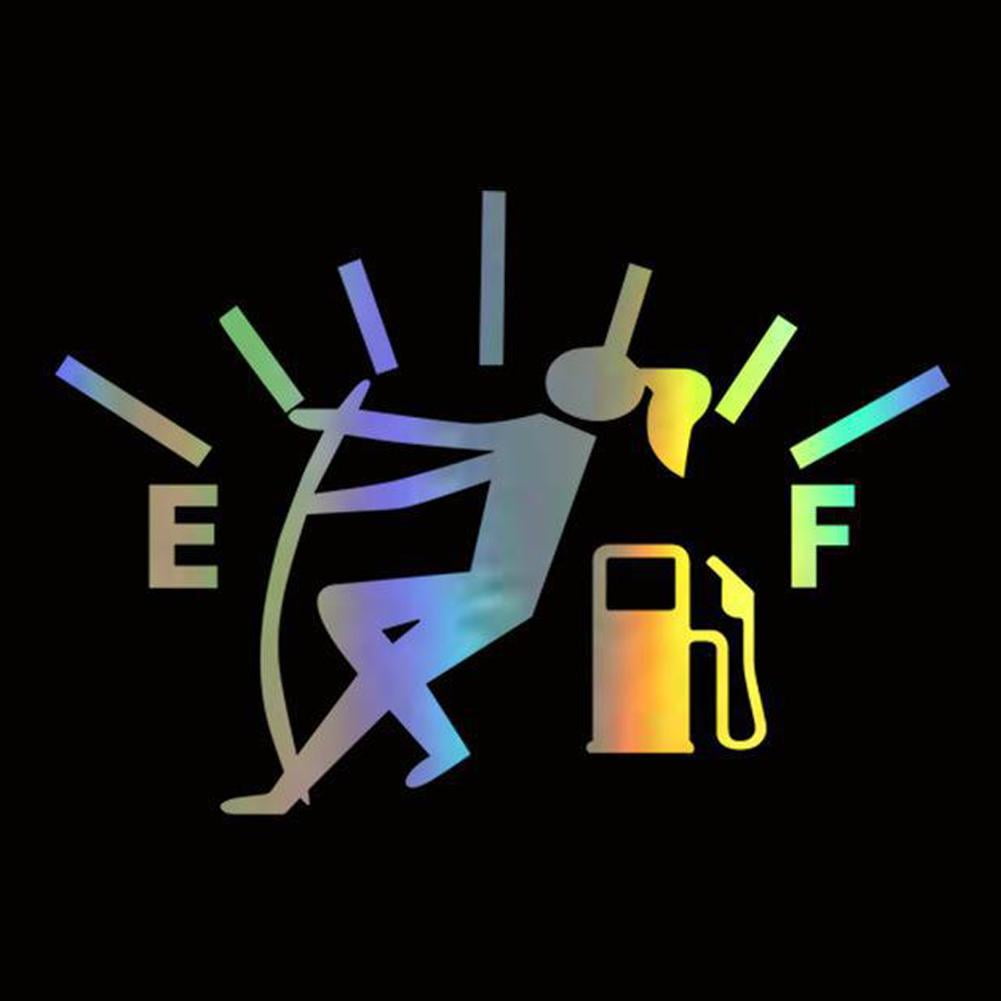 Tank Empty Fuel Gage Empty Funny Car Sticker - Window Bumper Tank B5V8 ...