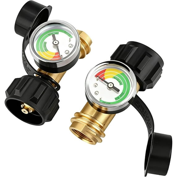 Tank Gauge with Meter & Level for 5-40 LB Cylinders | Fits Grill ...