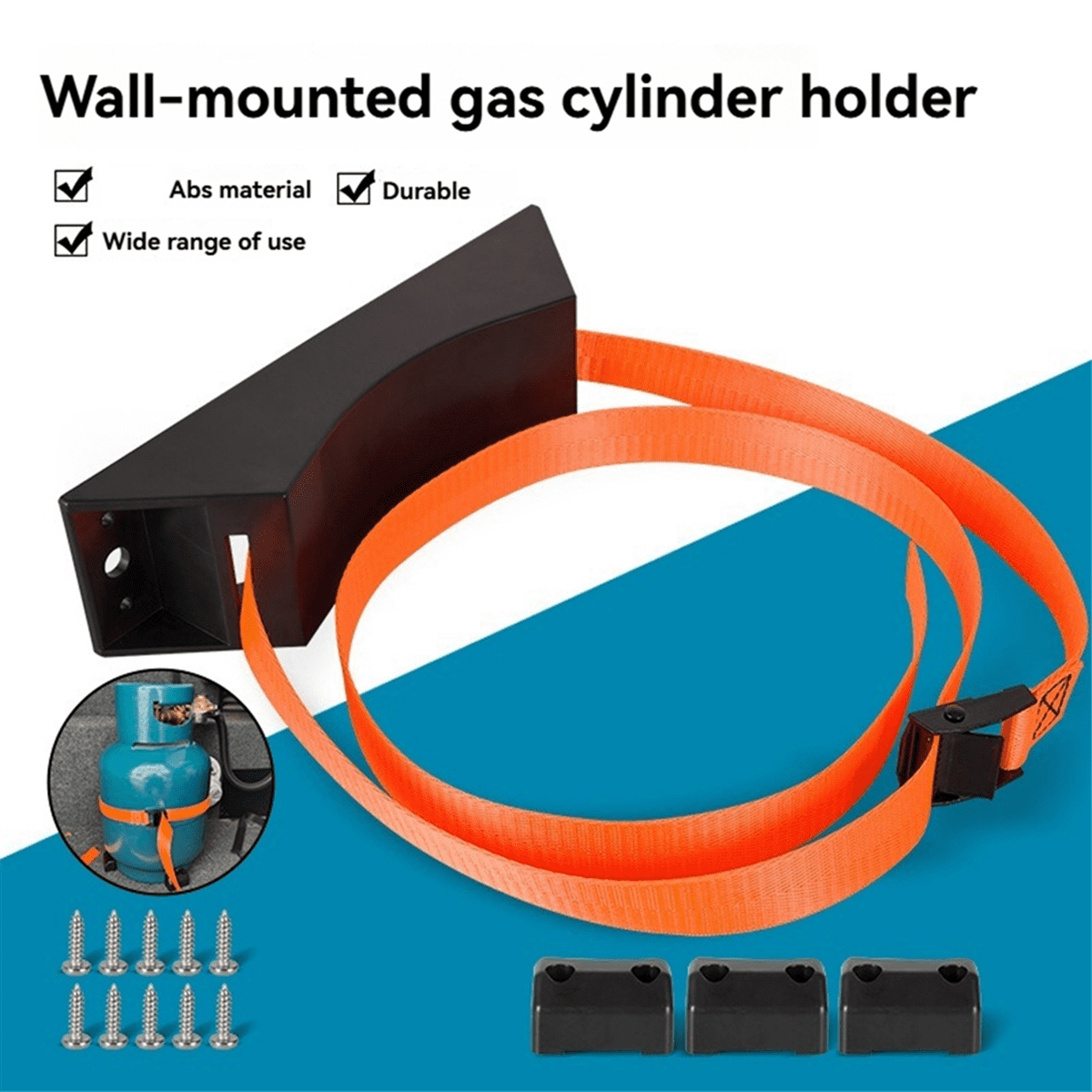 Tank Holder Fixed Support Reinforced Extended Nylon Strap Gas Wall for ...
