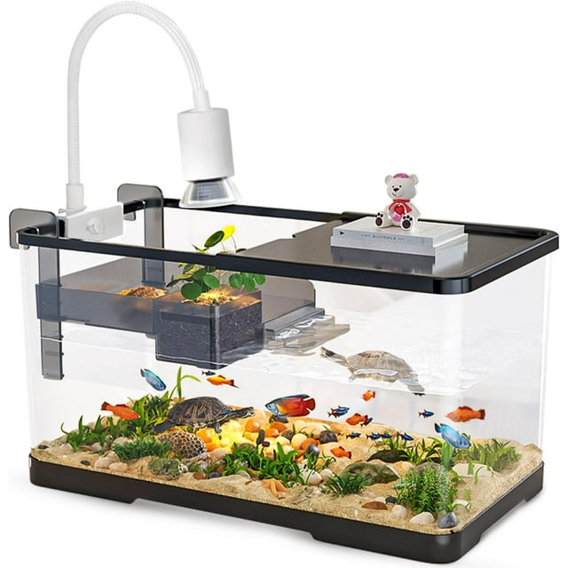 (Tank + Light + Filter Balls) Turtle Tank Kit, Turtle Tank Starter Kit ...