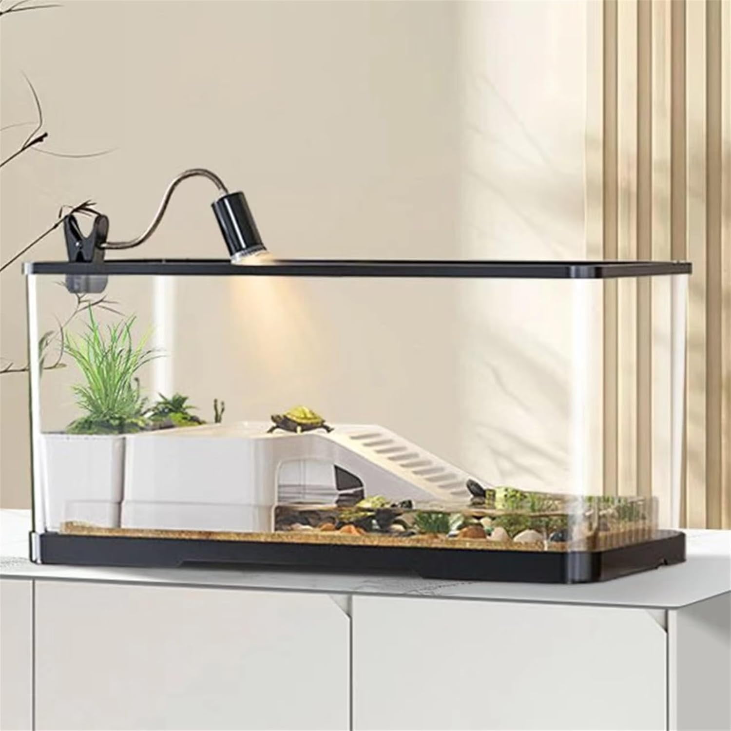 (Tank + Light + Filter Balls) Turtle Tank Kit, Turtle Tank Starter Kit ...