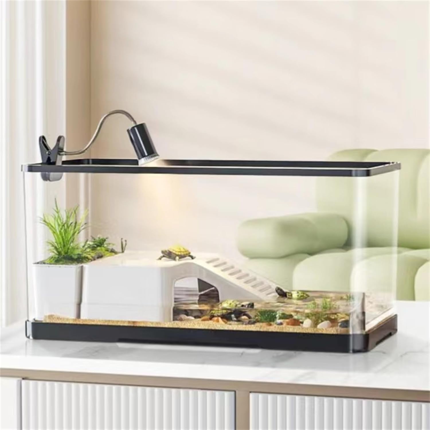 (Tank + Light + Filter + Filter Balls) Turtle Tank Kit, Turtle Tank ...