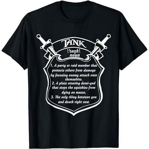 Tank Noun Definition MMORPG Gaming Gamer T-Shirt Gift - Walmart.com