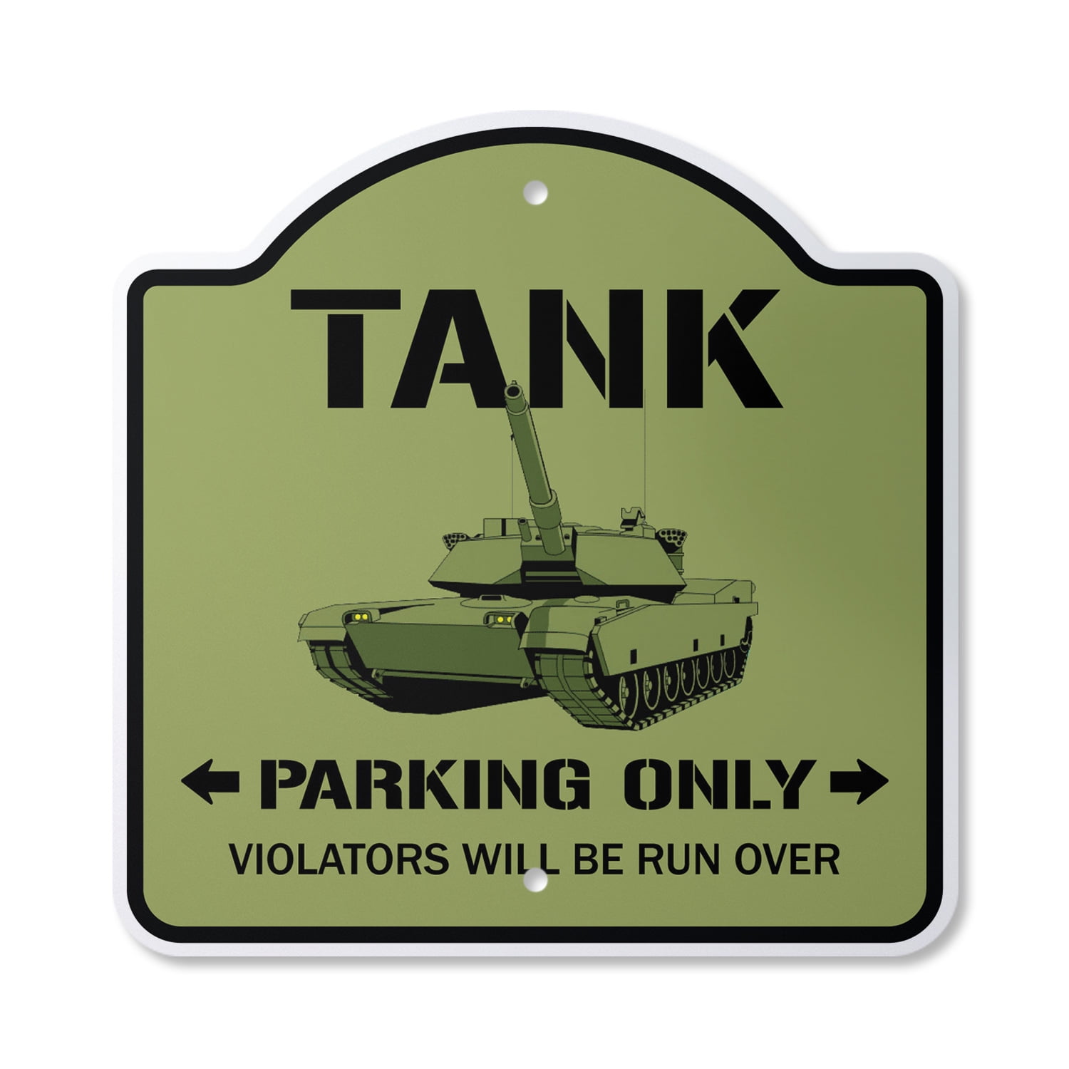 Tank Parking 11" X 11" Sign | Indoor/Outdoor Plastic | SignMission ...