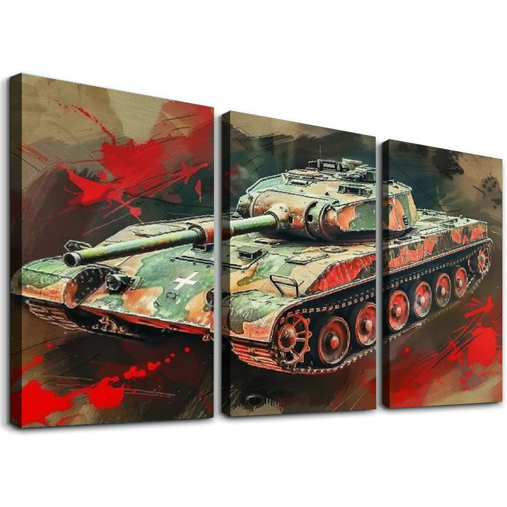 Tank Poster Painting, Tank Canvas Wall Art, Canvas Art Poster And Wall ...