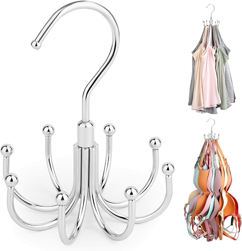 Tank Top Hanger, Rotatable Bra Organzier for Closet, Max 24 Storage ...