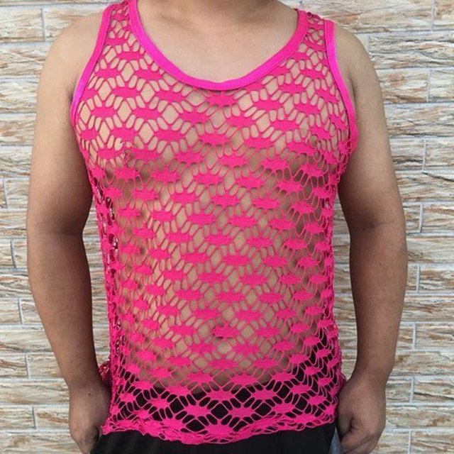 Tank Top Men Tank Top Mens Mens Vest Elastic Plus Size Vest Mens Casual Hollow Sexy Vest