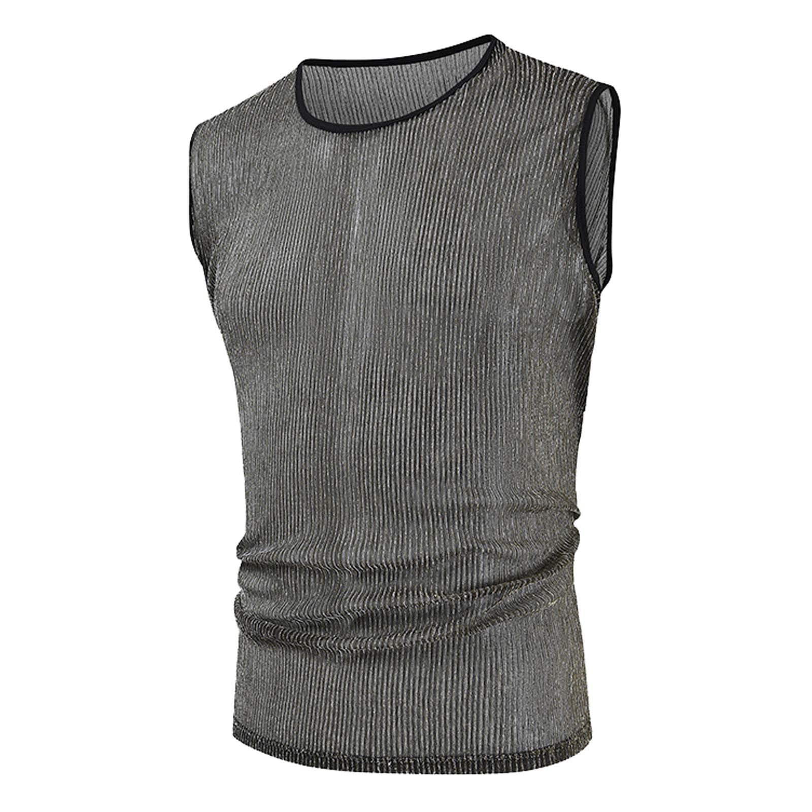 Tank Top Men Undershirt Sleeveless Undershirts Stringer Tank Top ...