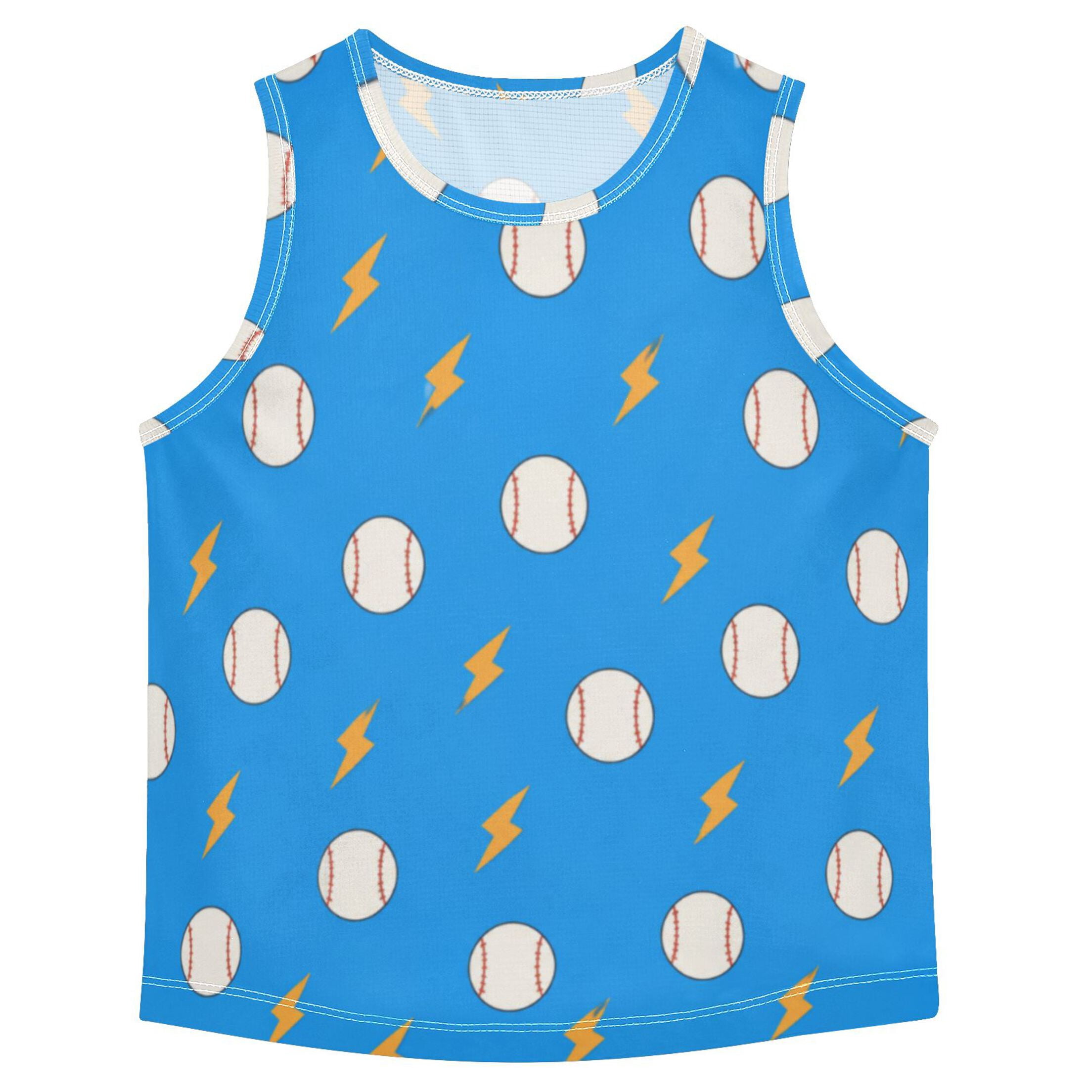 Tank Top Shirts Baseball Lightning Bolt Pattern Quick-Dry Athletic for ...