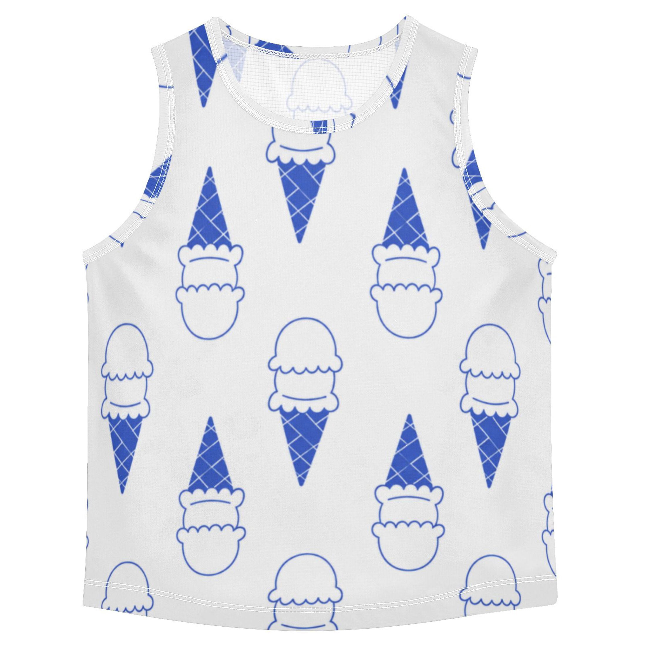 Tank Top Shirts Blue Ice Cream Cone Pattern Quick-Dry Athletic for ...
