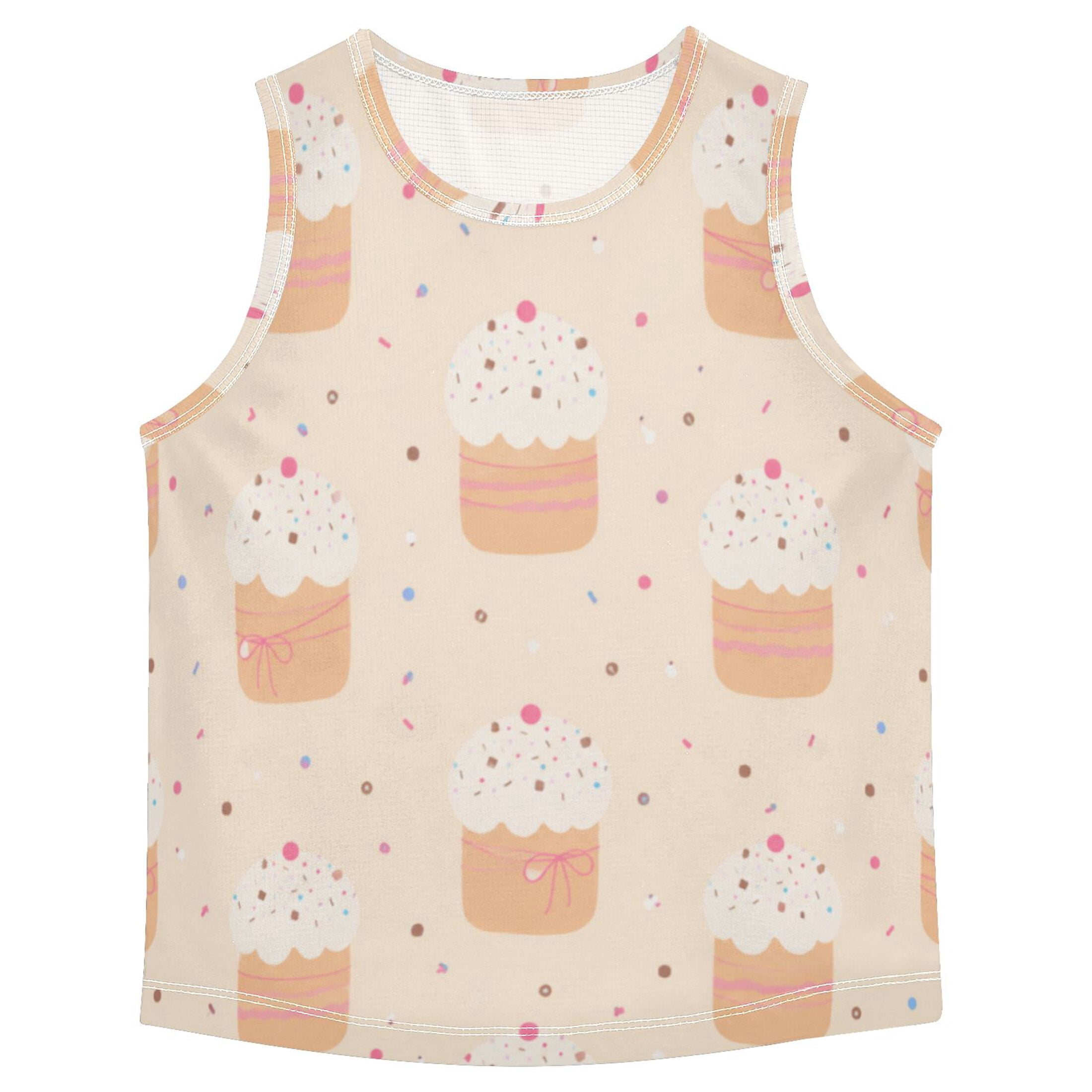 Tank Top Shirts Cupcake Pattern Sweet Dessert Quick-Dry Athletic for ...