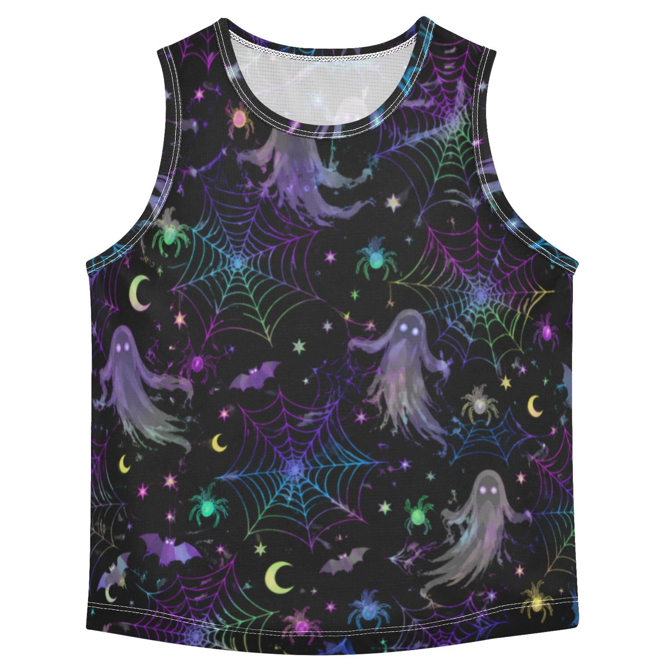 Tank Top Shirts Fantasy Ghost Web Pattern Quick-Dry Athletic for ...