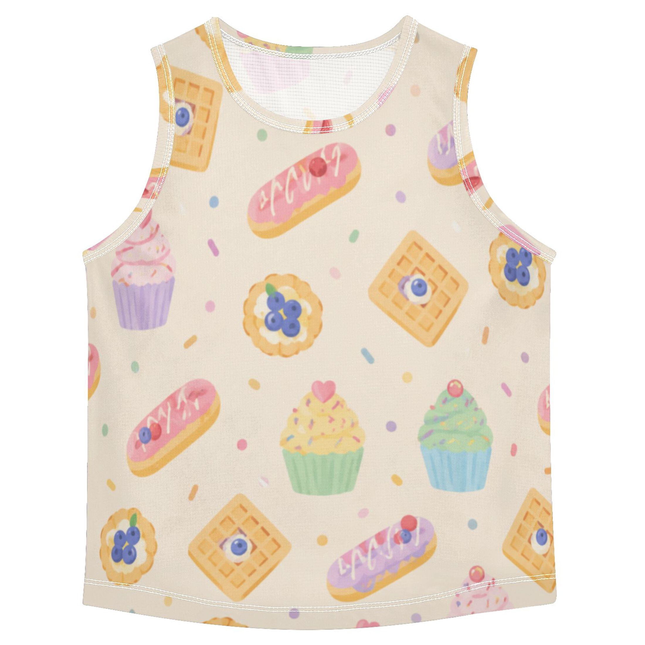 Tank Top Shirts Joyful Sweet Dessert Pattern Quick-Dry Athletic for ...
