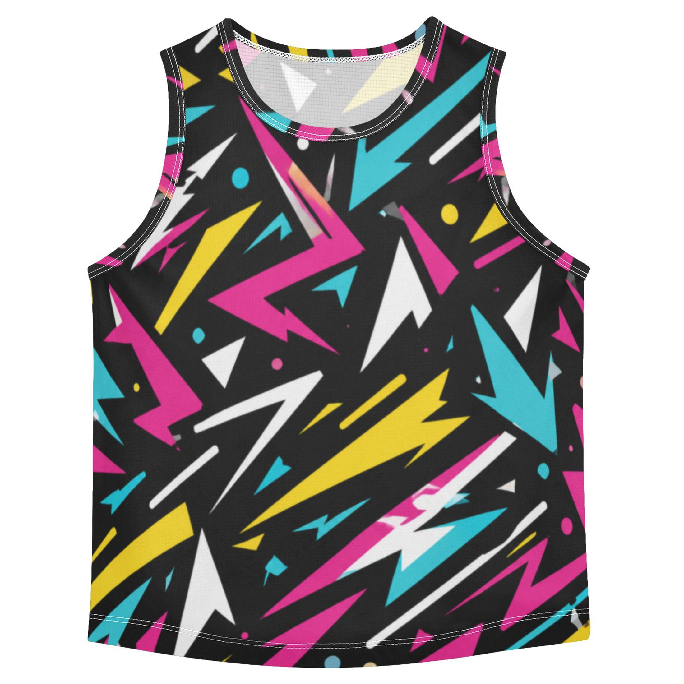 Tank Top Shirts Vibrant Lightning Bolt Pattern Quick-Dry Athletic for ...