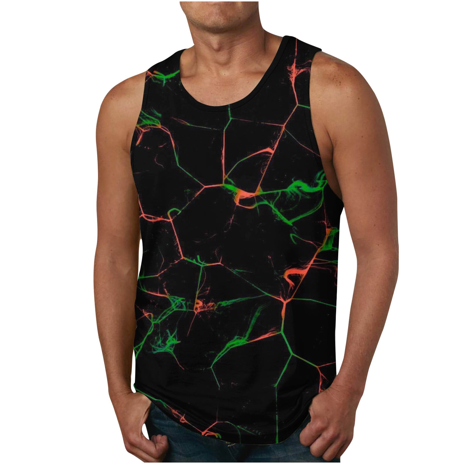 Tank Tops Casual Men Mens 3D Print Tank Top Summer Casual Novelty ...