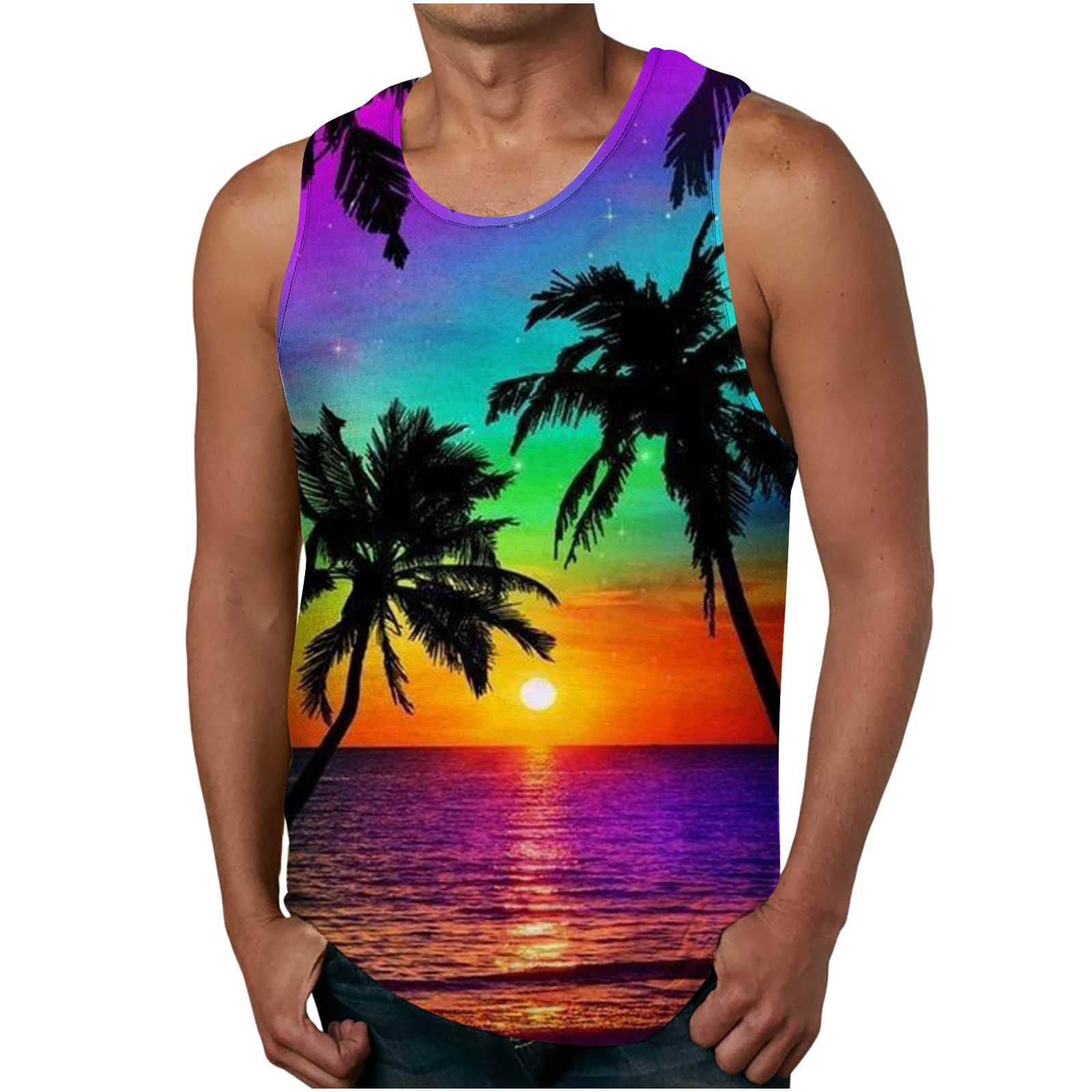 Tank Tops Men Baseball Tanks Tops for Mens Cool Printed Graphic ...