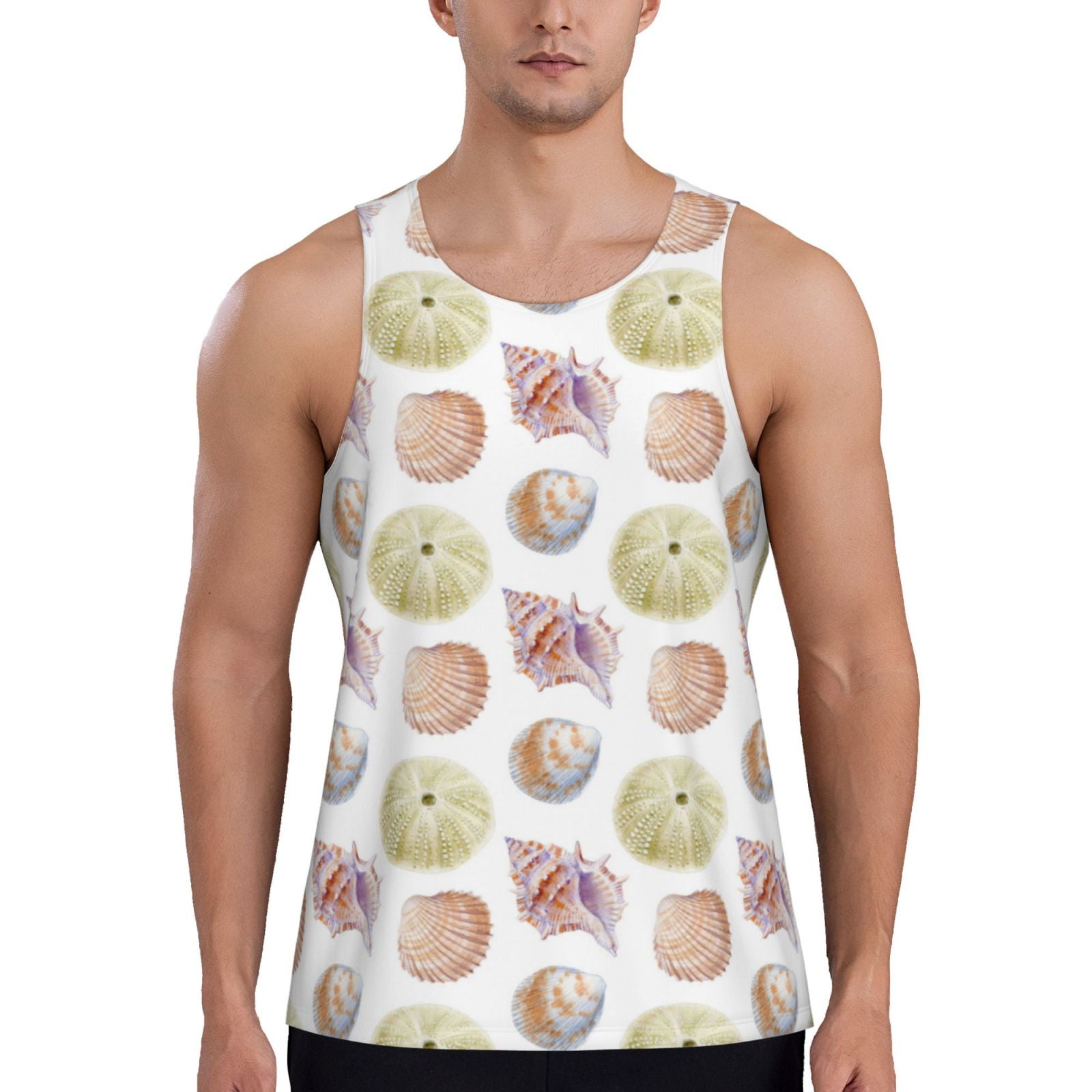 Tank Tops Men, Conch Shell No.J95 Gym Sports Workout Mens Tank Top ...