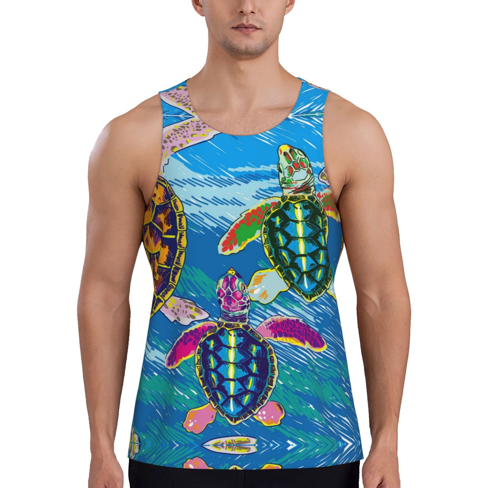 Tank Tops Men, Little Sea Turtles Gym Sports Workout Mens Tank Top ...