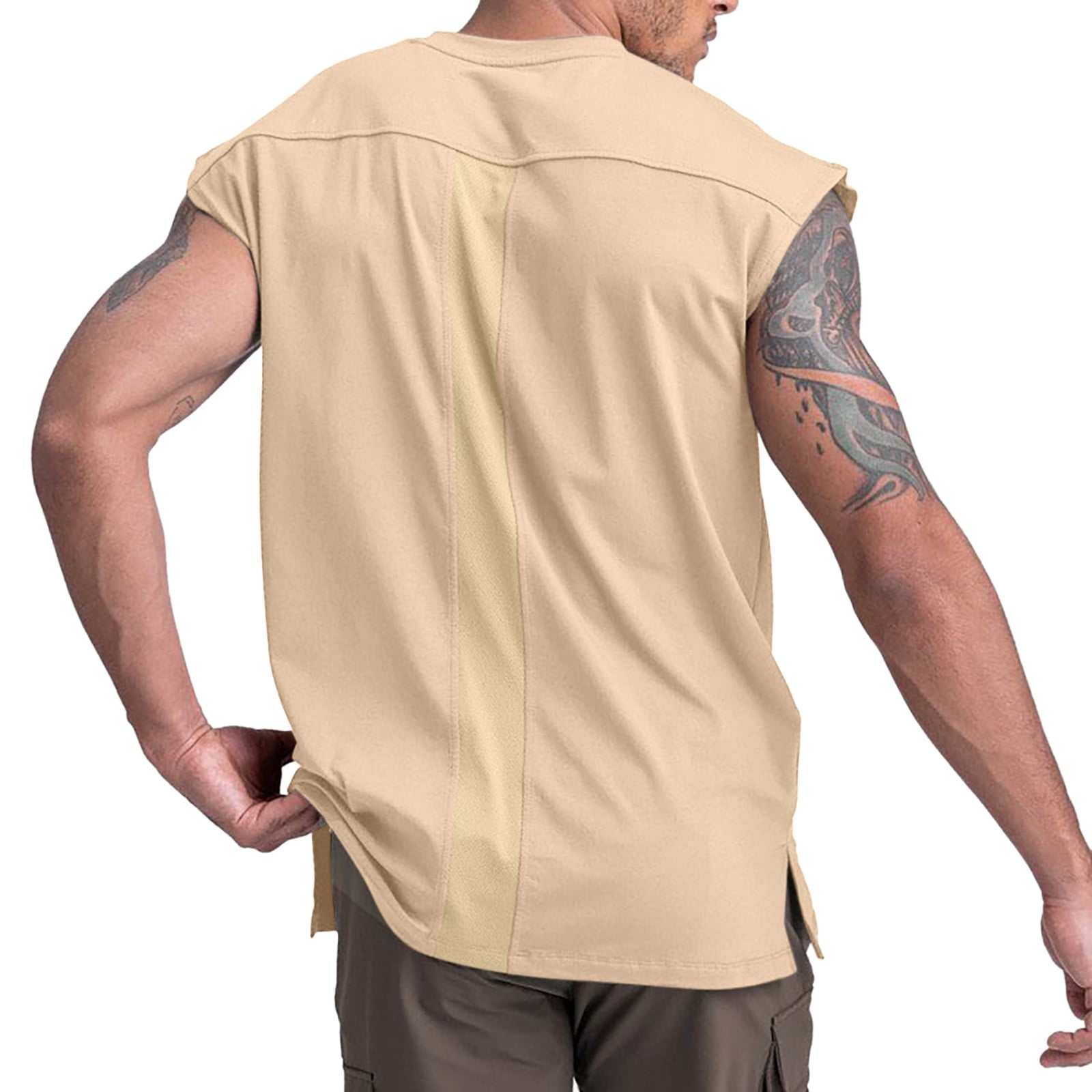Tank Tops Men,Male Fitness Tank Top Trendy Loose Size Sleeveless T ...