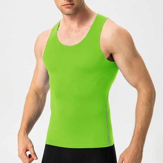 Tank Tops Men, Men's Compression Tank Top Athletic Workout Running ...