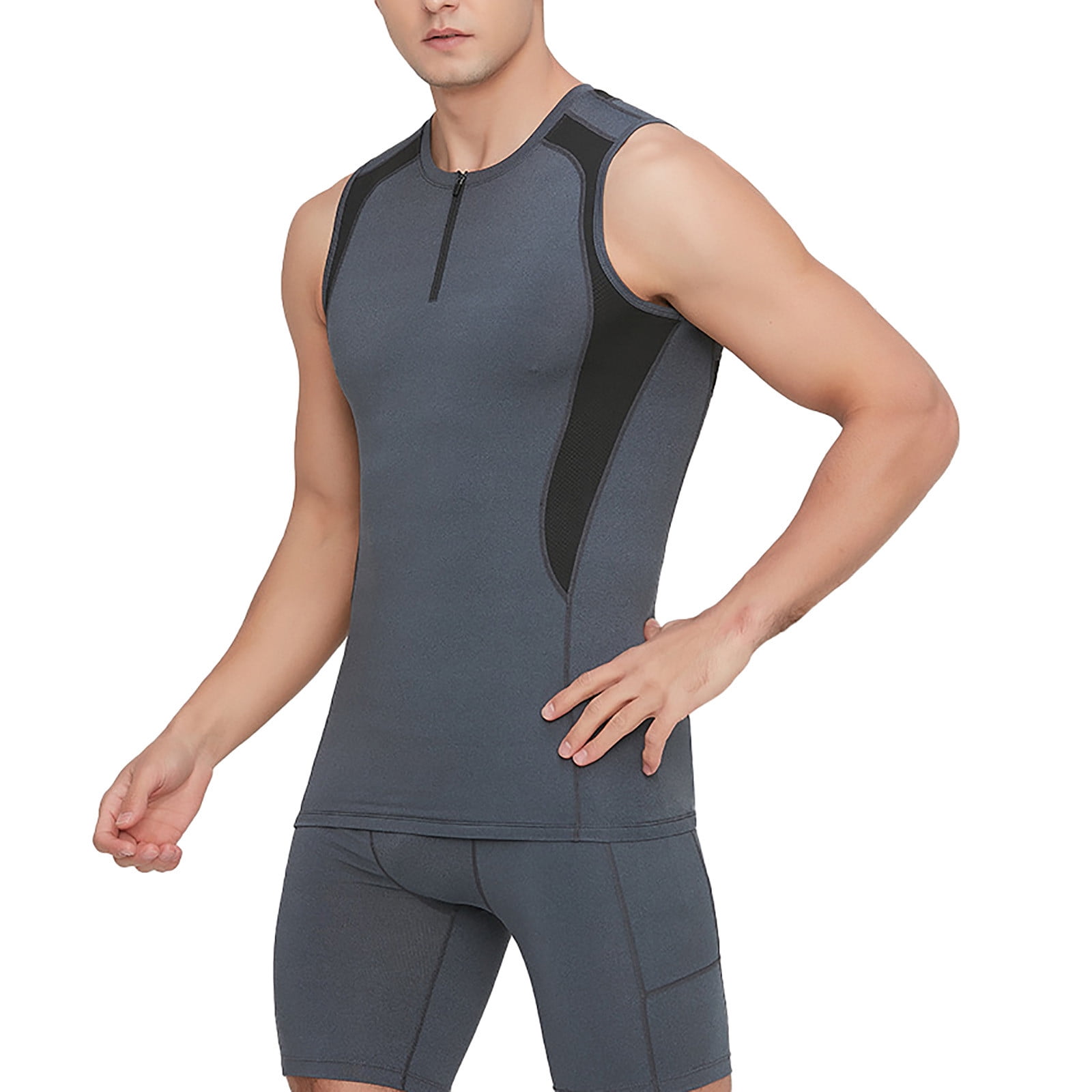 Tank Tops Men,Men's Fitness Sleeveless T Shirt Fitness Tight Dryss Top ...