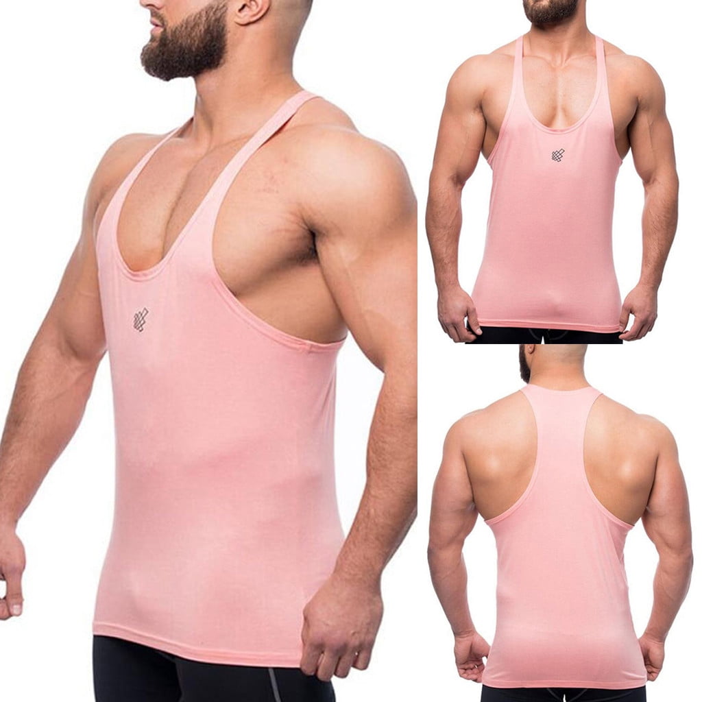 Tank Tops Men Summer Savings Sopatenor Fitness Tank Men Sleeveless Workout Bodybuilding Top