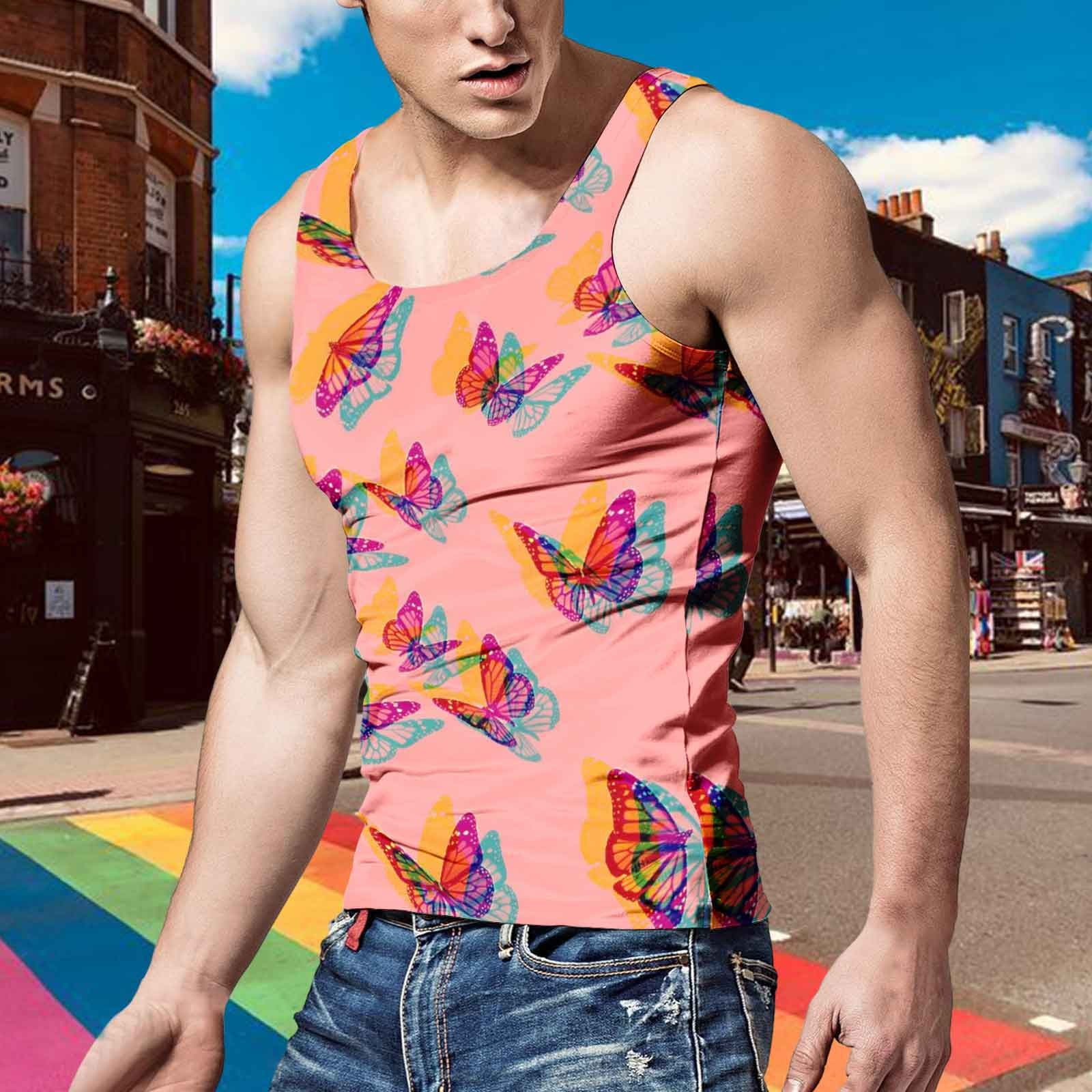 Tank Tops Workout Tank Tops For Men Mens Summer Carnival Rainbow Vest With Unique Personality