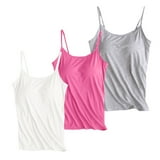 Tank Tops for Women Chest Cushion Suspender Tank Top Without Ring Cup ...