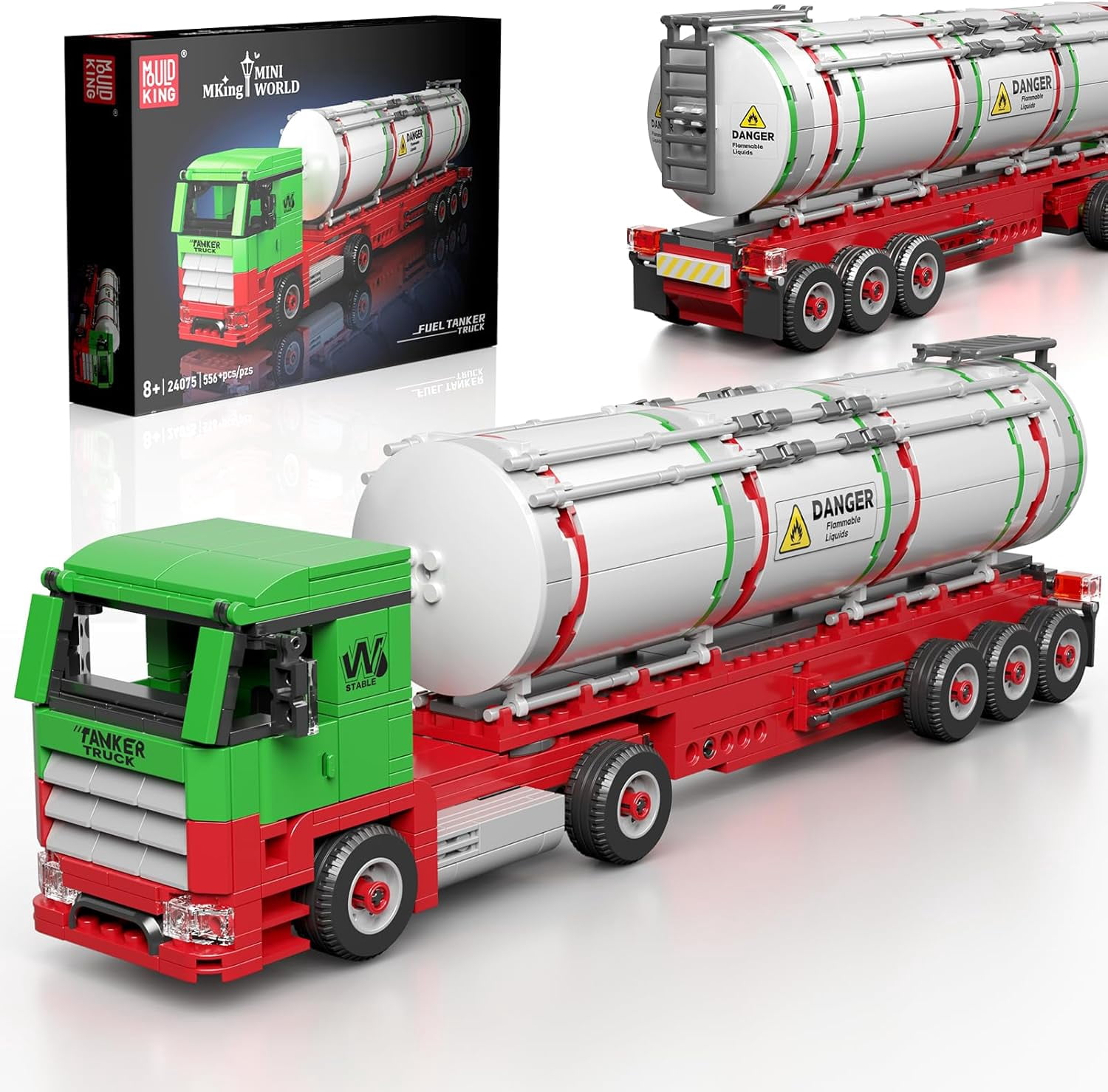 Tanker Truck Building Set, Realistic American Style Oil Tanker Model ...