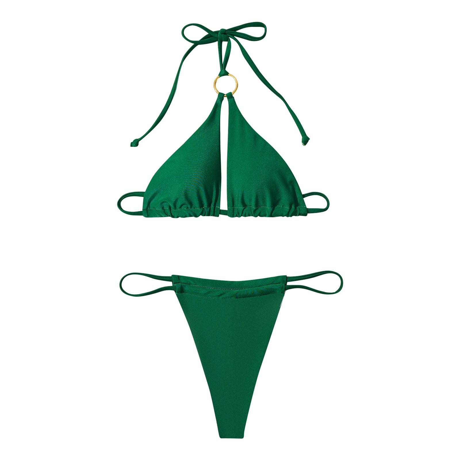 TENSUNNYD Tankini Sets Swimsuit For Women Two Piece Solid Color ...