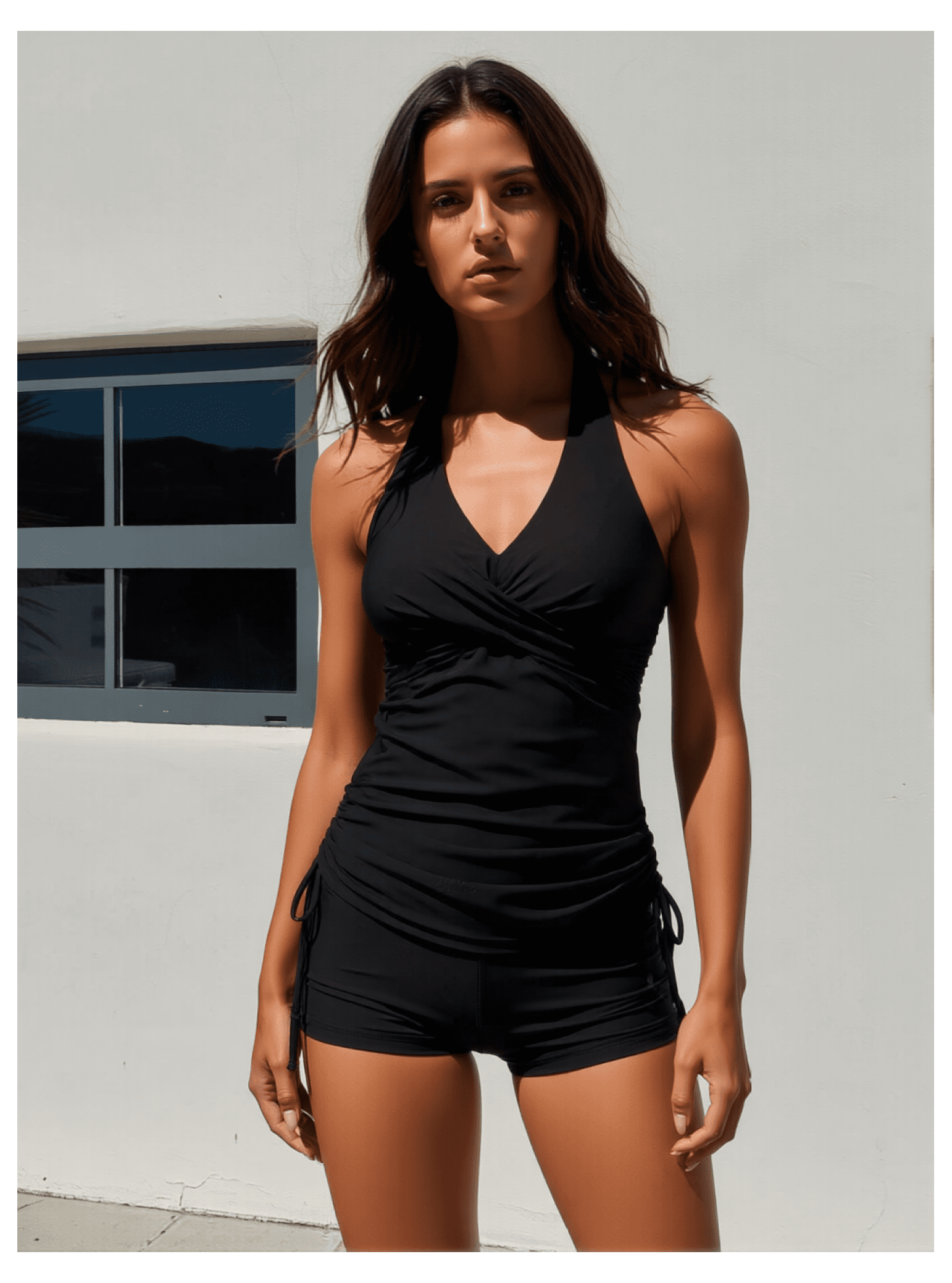 Tankini Swimsuit Women Halter Neck - Twist Front Tummy Control Bathing ...