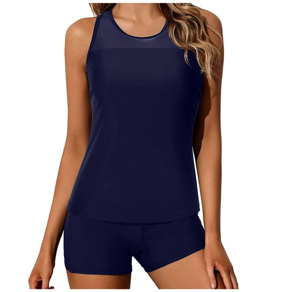 AGWOLF Two Piece Tankini Swimsuit for Women Tummy Control Bathing Suit ...