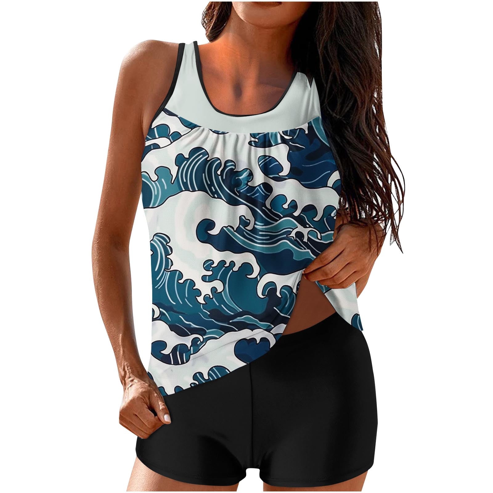 Tankini Swimsuits For Women 2025, Tummy Control Swimwear Strapless One ...