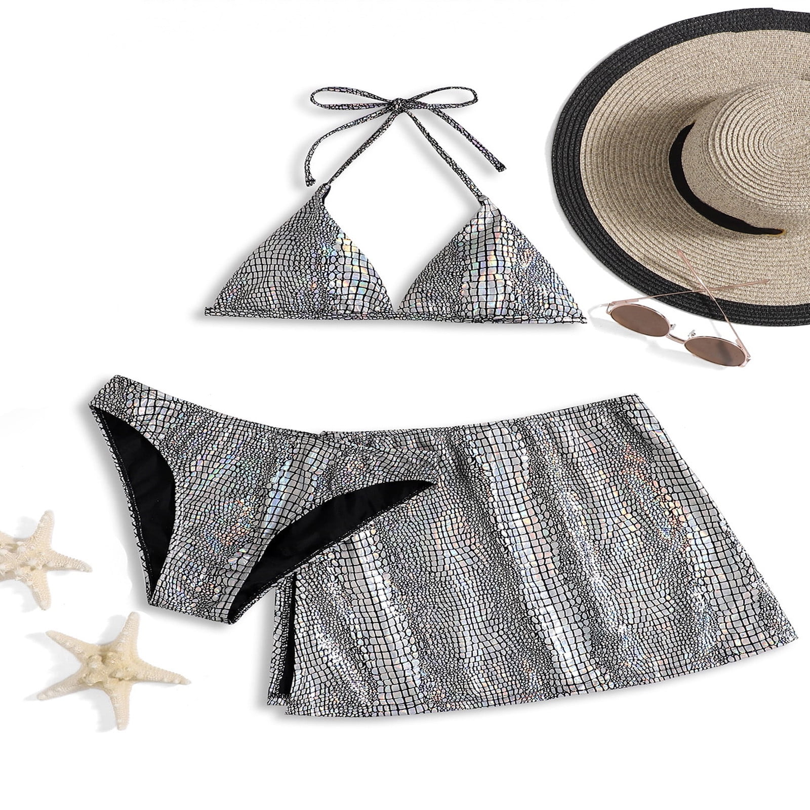 Tankini Swimsuits For Women 3 Piece Sexy Swimwear Bikini Set Slim Fit ...